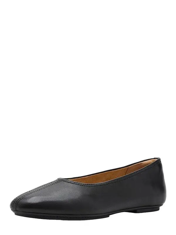 Fitflop Delicato High-cut Soft-leather Ballet Flats - Black
