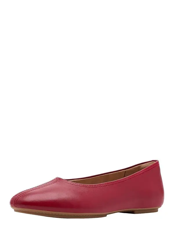 Fitflop Delicato High-cut Soft-leather Ballet Flats - Red