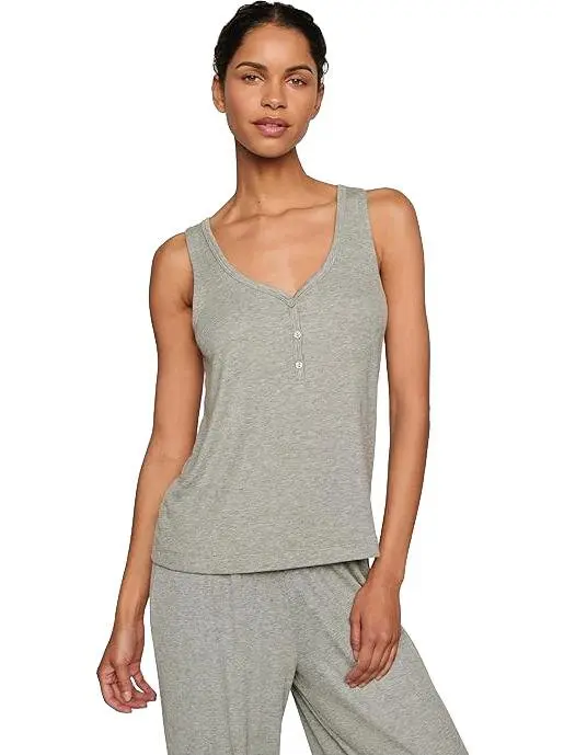 Eberjey Dream Rib V-neck Tank Pajama - Gray