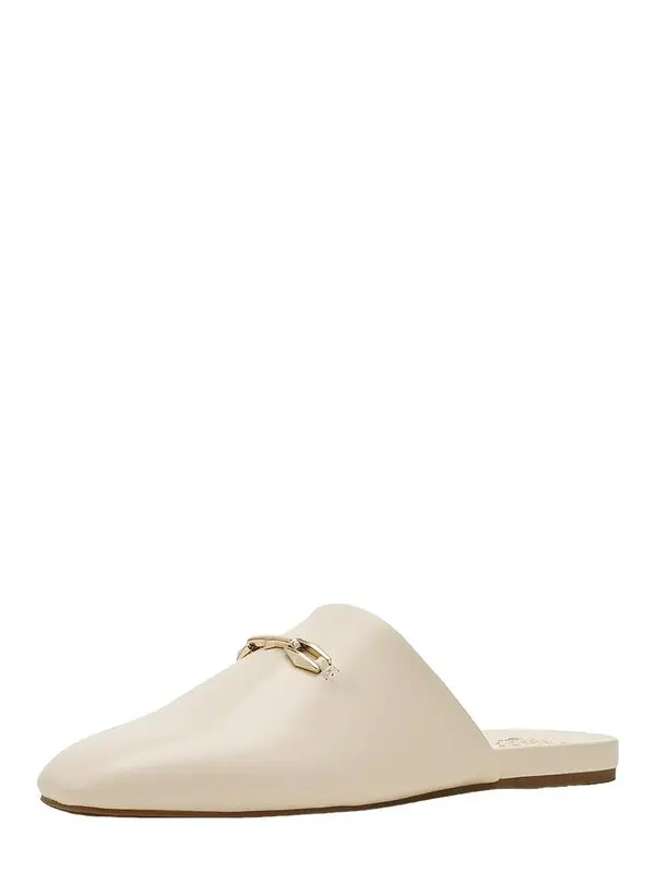 Vince Camuto Macassie Slip-on Flat Mule With Horsebit Detail - Beige