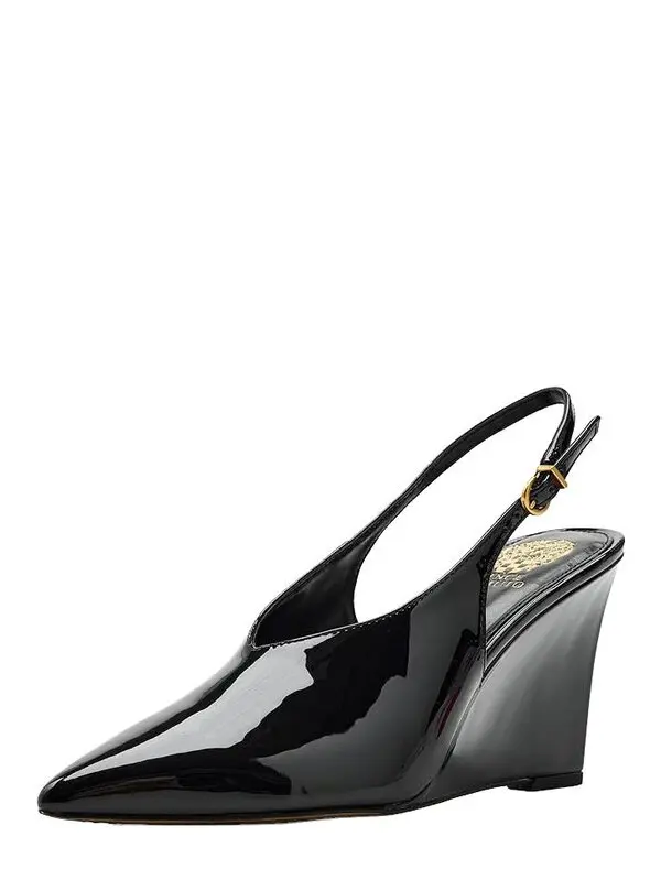 Vince Camuto Meristi Slingback Wedge Shoes - Black