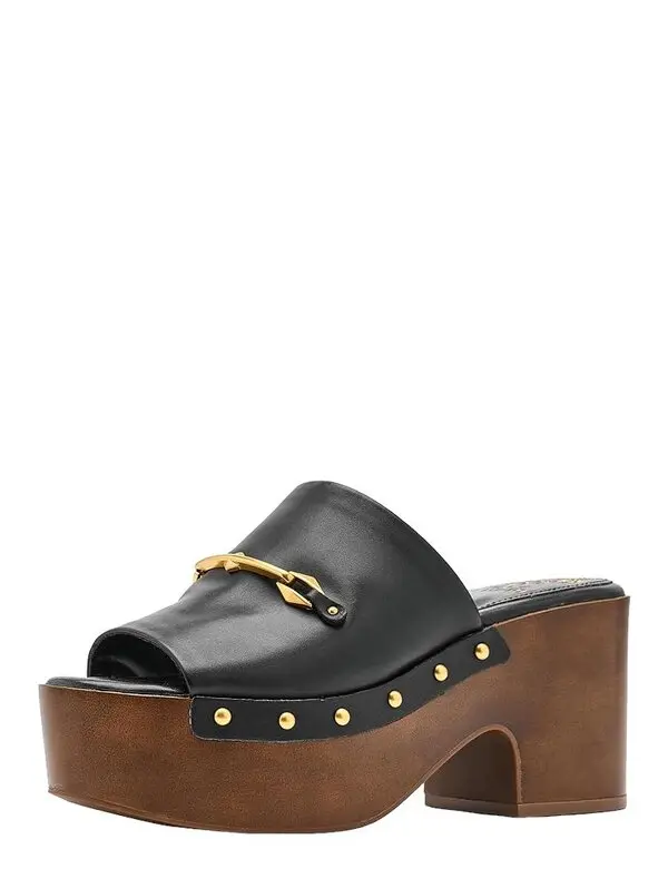 Vince Camuto Studded Platform Clogs - Black