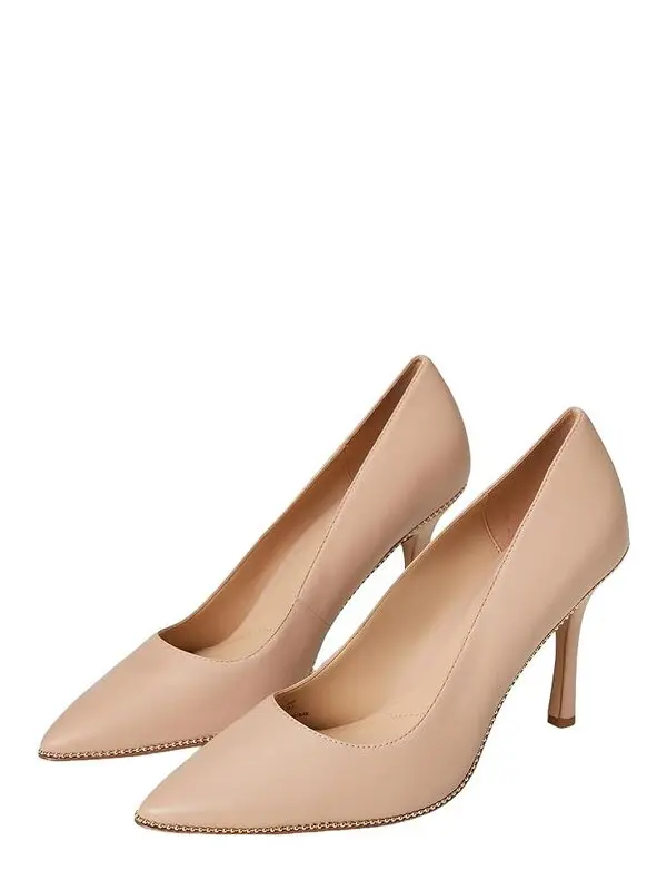COACH Samantha Leather Pumps - Gray