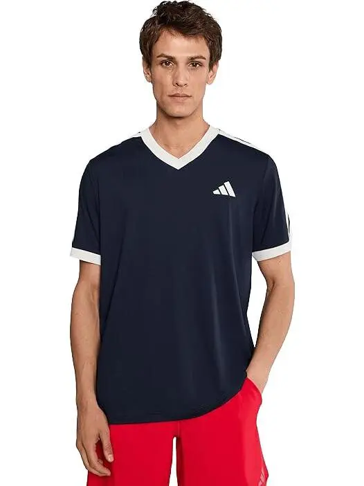 Adidas Heritage Tennis T-shirt Workout Chalk - Blue