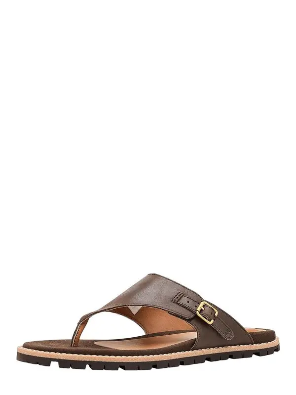 Merrell Haven Post Leather Slip-on Sandals - Brown