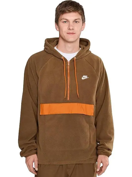 Nike Club Fleece Half-zip Pullover - Orange