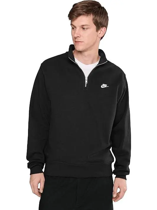 Nike Club Basket Ball Half-zip Top Sweatshirt - Black