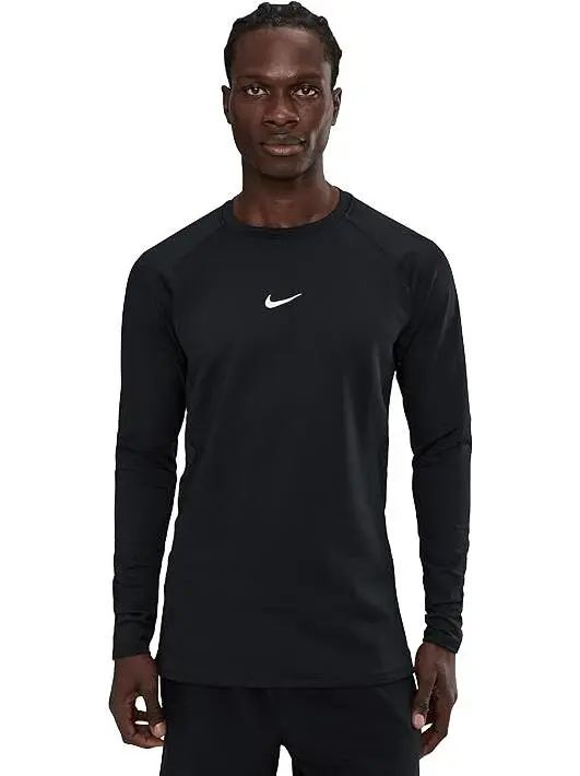 Nike Pro Warm Long Sleeve Crew Top - Black