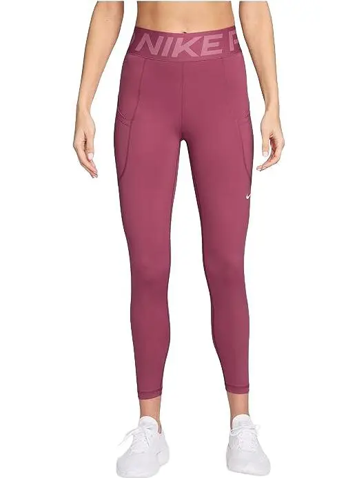 Nike Pro Sculpt Dri-fit High-rise 7/8 Leggings With Pockets - Pink