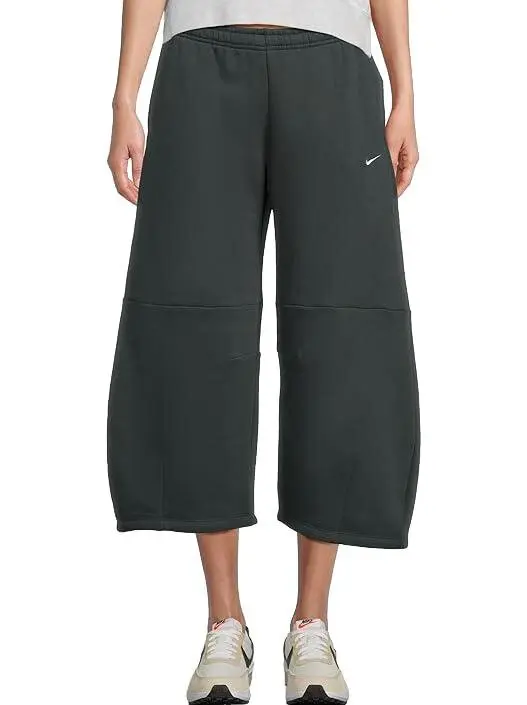 Nike Phoenix Fleece Barrel Leg Pants - Green