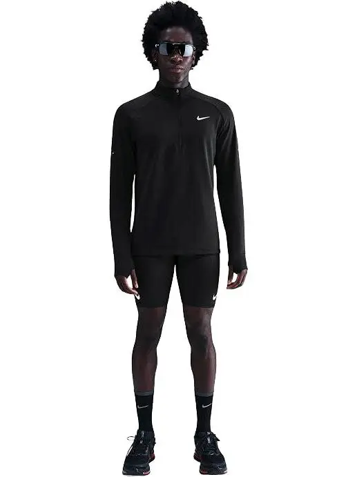 Nike Therma-fit Repel Winterized Half-zip Running Top - Black/reflective Silver