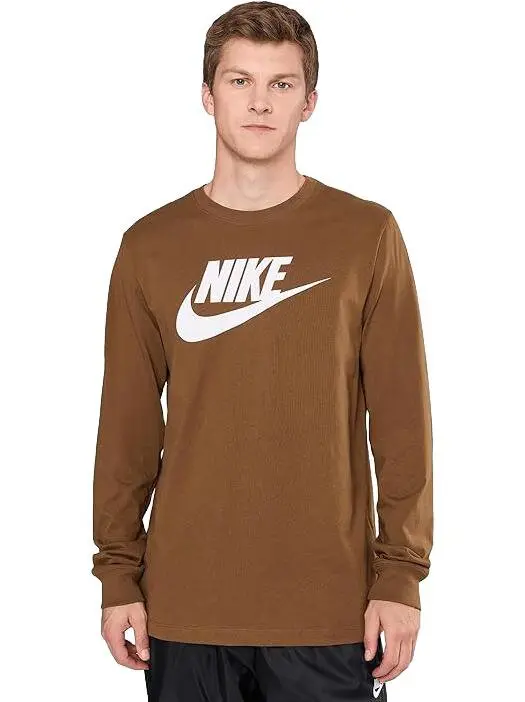 Nike Icon Futura Long Sleeve T-shirt - Brown
