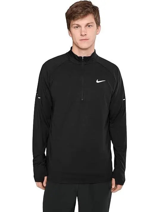 Nike Dri-fit 1/4-zip Running Top - Black