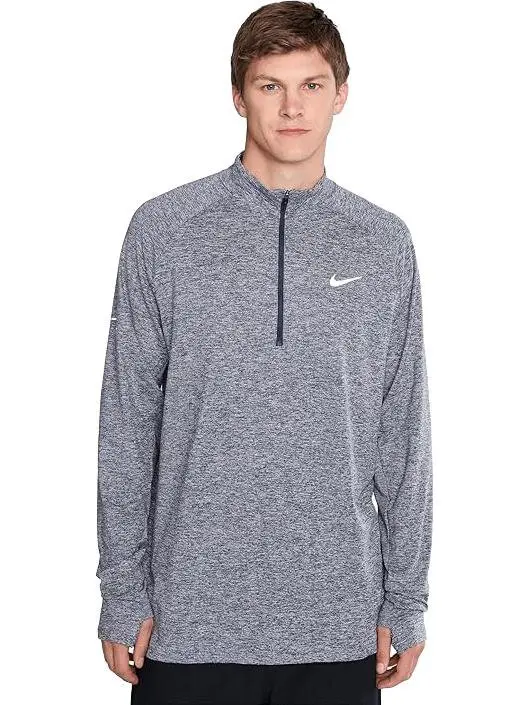Nike Dri-fit 1/4-zip Running Top - Pewter