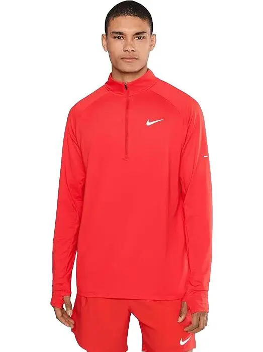 Nike Dri-fit 1/4-zip Running Top - Red