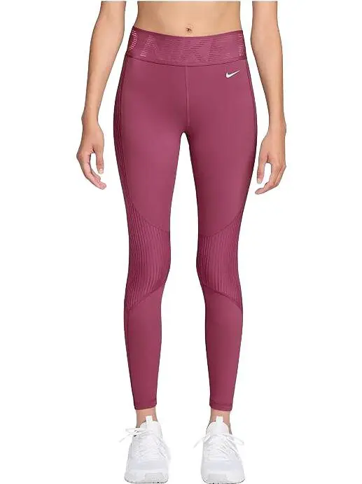 Nike Pro Dri-fit Warm Sculpt High-rise Grid Graphic Tights - Pink