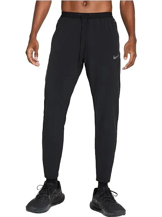 Nike Stride Dri-fit Woven Running Pants Workout Thunder /reflective Silver - Black
