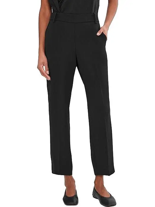 Vince Mid-rise Tapered Pull-on Pants - Black