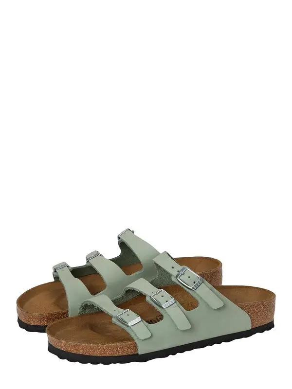 BIRKENSTOCK Florida Nubuck Sandals - Gray