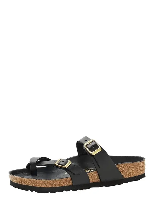 BIRKENSTOCK Mayari Dressy Leather Sandals - Black