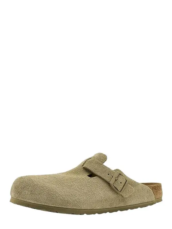 BIRKENSTOCK Boston Suede Clogs - Khaki