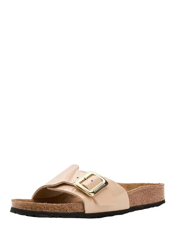 BIRKENSTOCK Catalina Luxe Buckle Patent Sandals - Bone