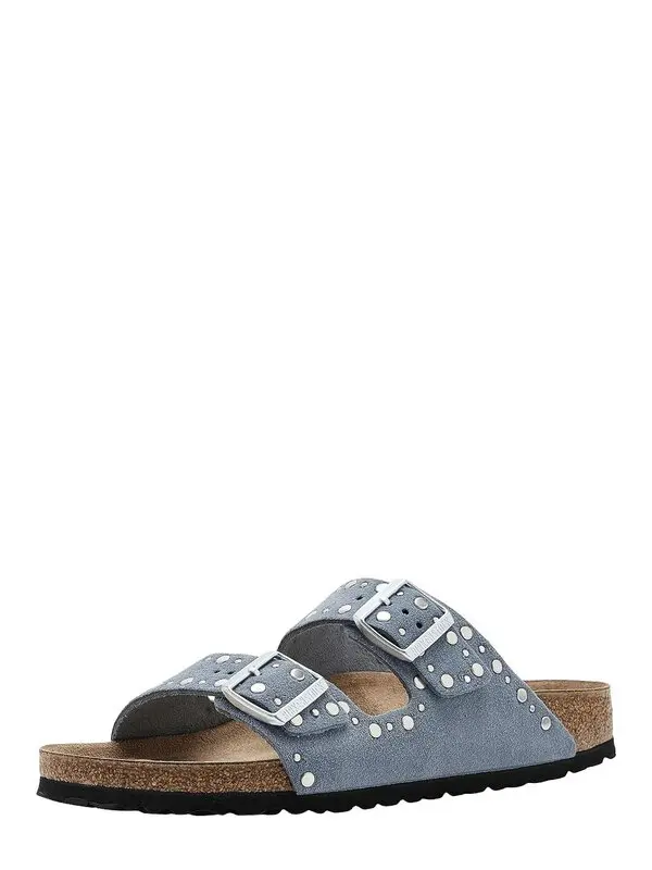 BIRKENSTOCK Arizona Rivets Suede Sandals - Blue