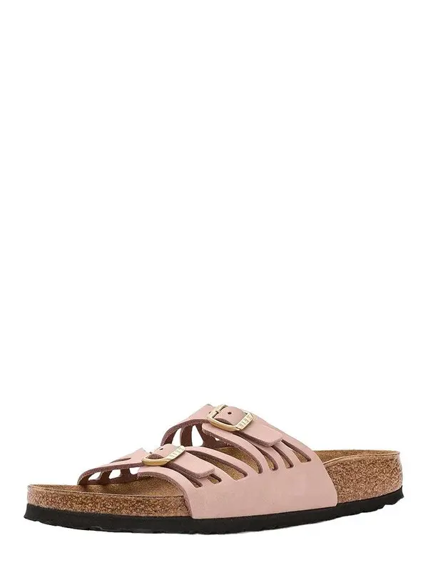 BIRKENSTOCK Granada Nubuck Leather Dress Sandals - Pink