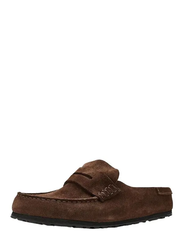 BIRKENSTOCK Naples Suede Mules - Brown