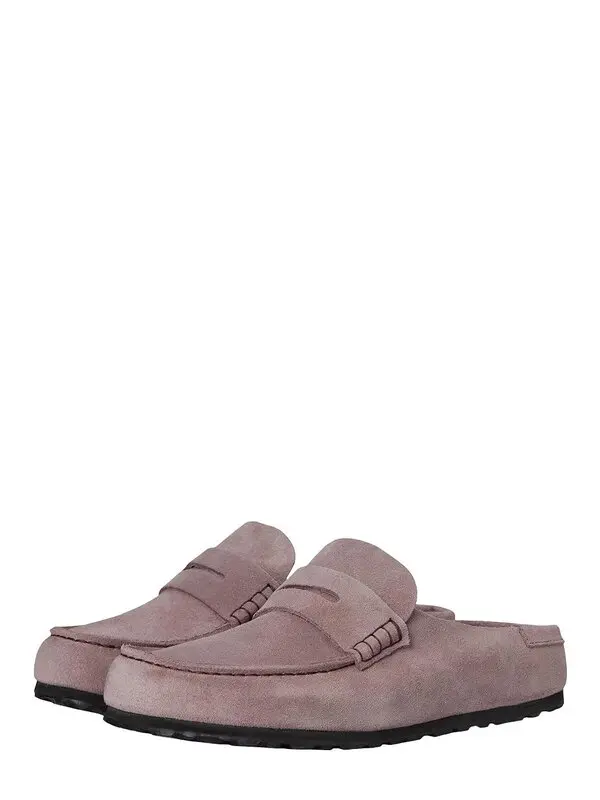 BIRKENSTOCK Naples Suede Clogs - Red