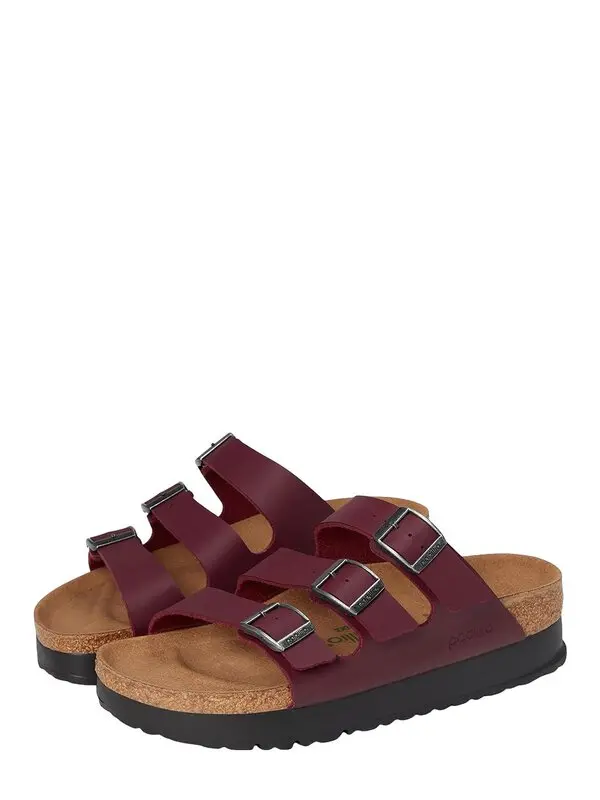 BIRKENSTOCK Florida Platform Vegan Sandals - Brown