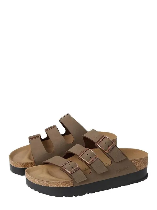 BIRKENSTOCK Florida Platform Vegan Sandals - Brown