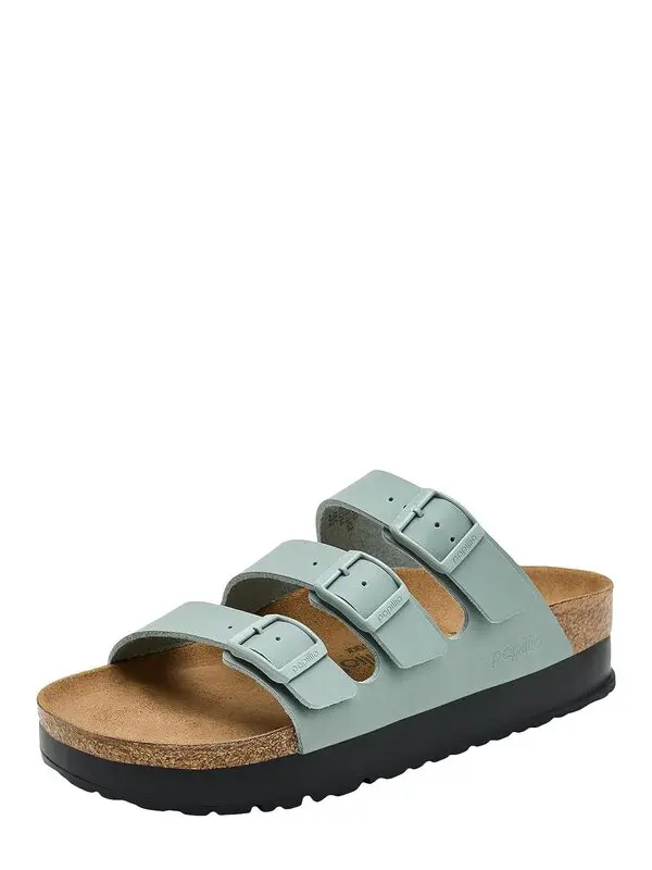BIRKENSTOCK Florida Platform Vegan Sandals - Gray