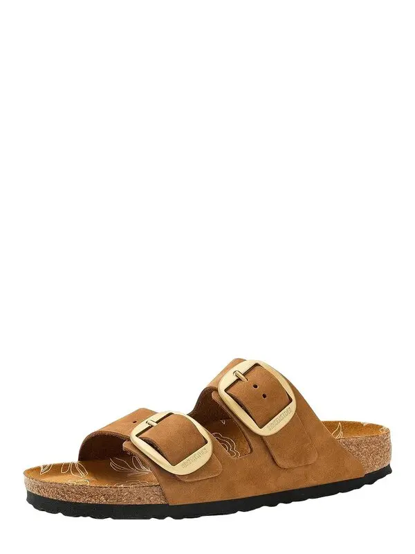 BIRKENSTOCK Arizona Big Buckle Nubuck Dress Sandals - Taupe