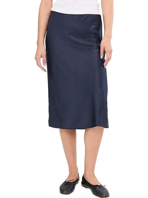 Madewell Drapey Satin Midi Skirt - Multi