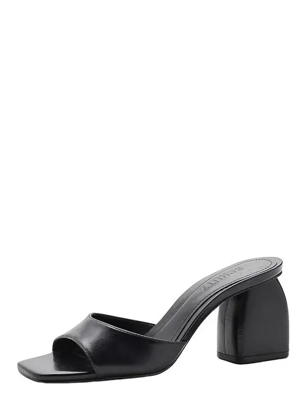 Schutz Leena Block Heel Sandals - Black