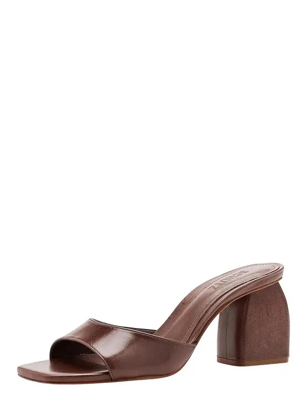 Schutz Leena Block Heel Sandals - Brown