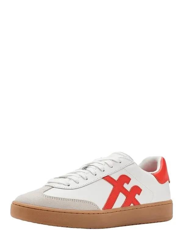 Fitflop The Dash T-toe Leather/suede Sneakers - Red