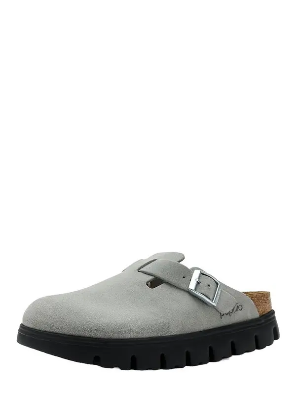BIRKENSTOCK Boston Suede Clog - Gray