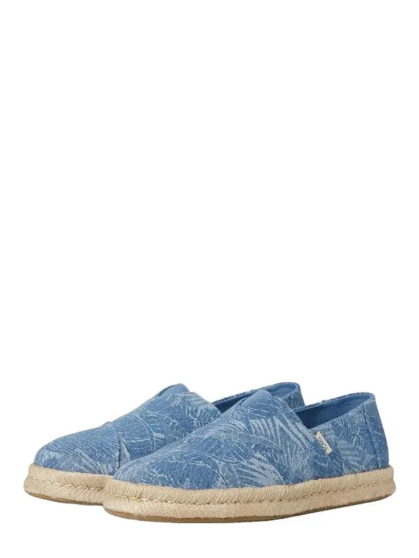 Toms Alpargata Rope 2.0 Espadrille With Striped Woven Upper - Blue