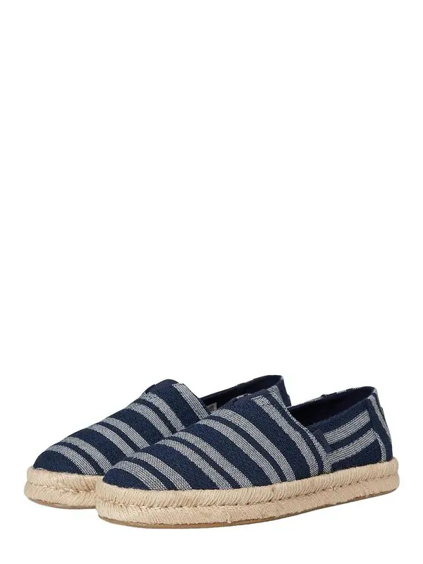 Toms Alpargata Rope 2.0 Espadrille With Striped Woven Upper - Navy