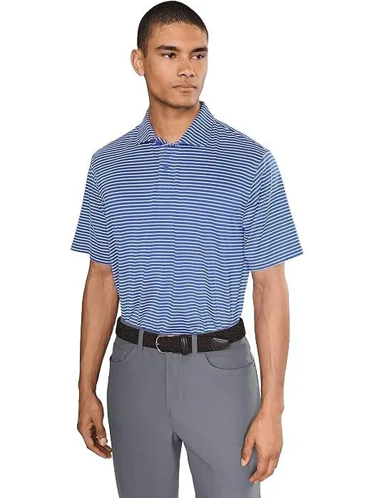PUMA GOLF Brrr Stripe Golf Polo T Shirt Royal Sapphire/ Glow - Blue