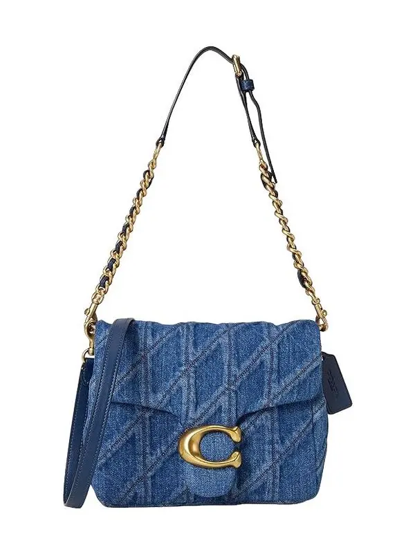 COACH Times Square Quilted Denim Shoulder Bag - Blue
