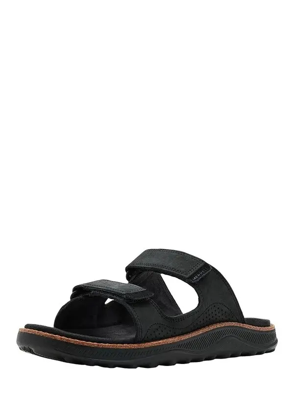 Merrell Cove Leather Slide Sandals - Black