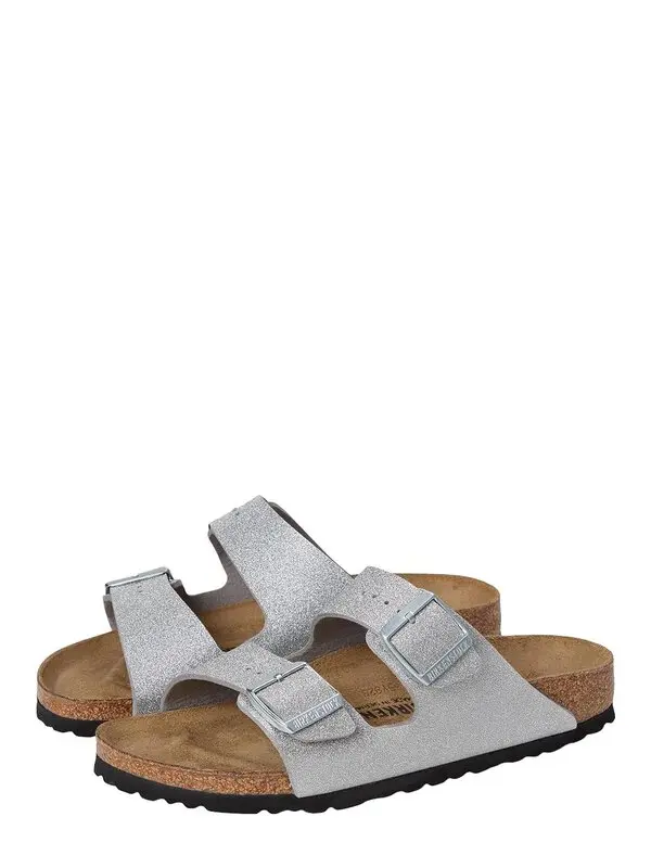 BIRKENSTOCK Arizona Shiny Glitter Sandals - Silver