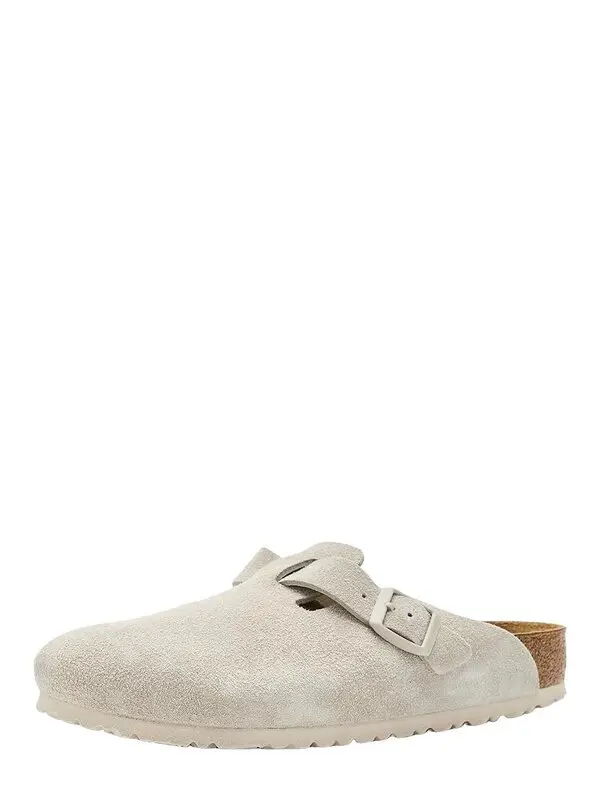 BIRKENSTOCK Boston Suede Clogs - Beige