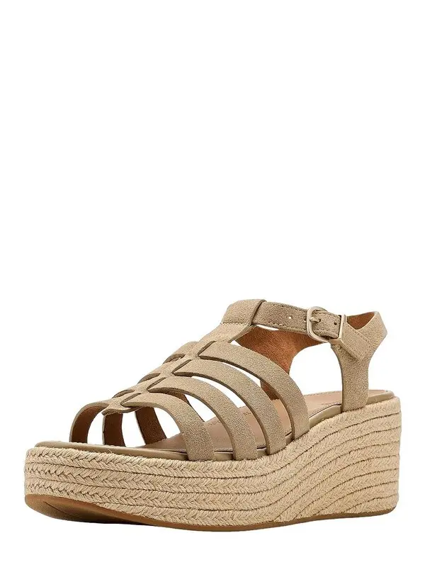 Fitflop Platfforms Espadrille Fisherman Wedge Sandals - Brown