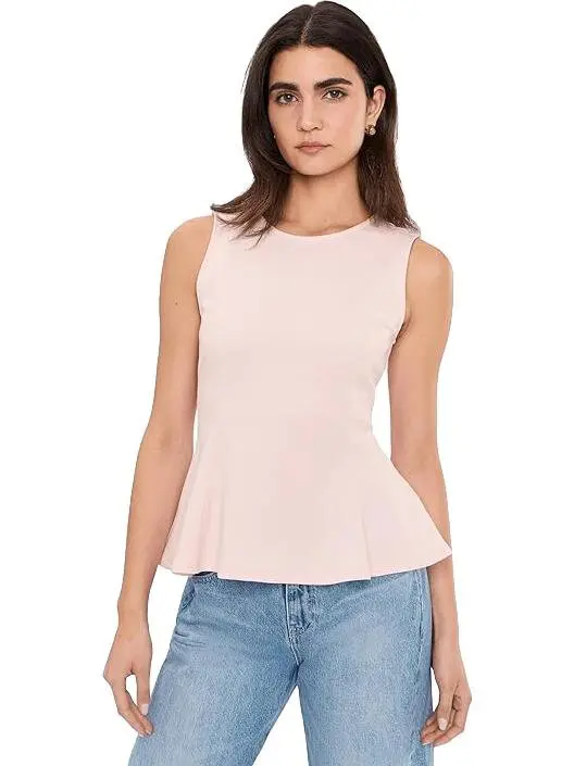 Vince Camuto Sleeveless Peplum Top - Pink
