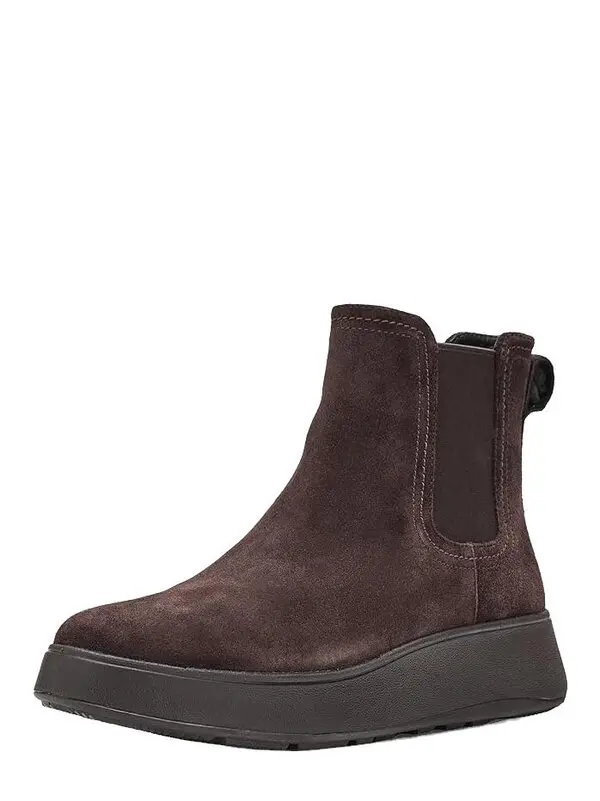 Fitflop Suede Chelsea Boots With Decorative Stitching - Brown
