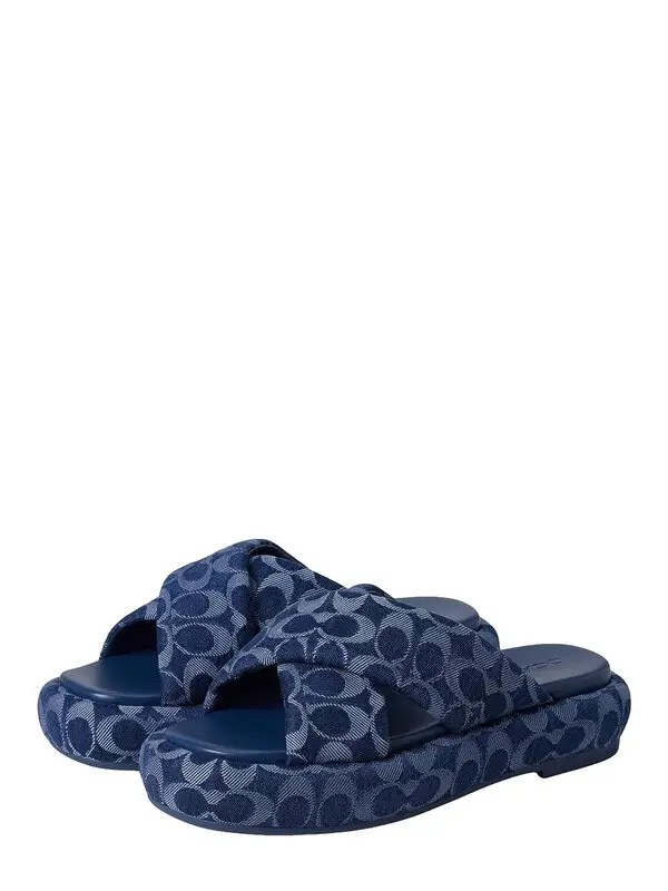 COACH Penelope Signature C Sandals - Blue